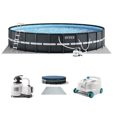 INTEX 18ft x 52in Ultra XTR Above Ground Swimming Pool, Sand Filter ...