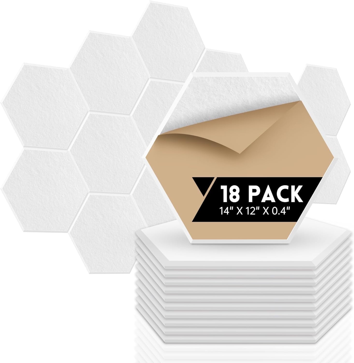 INTIGE 18-Pack Self-Adhesive Panels, 14" x 12" x 0.4", High Density ...