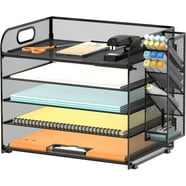 Staples Black Metal Incline Desktop File Sorter, 8 Compartments, Office ...