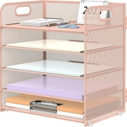 Marbrasse 6-Tier Metal Mesh File Organizer, Large Mail Folder Rack for ...