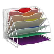 Samstar Hanging File Organizer, Mesh File Folder Organizer File Crate ...