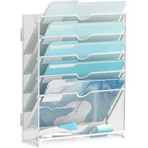 Azar Displays 250025 Clear Plastic Wall Mount File Holder with Hanging ...