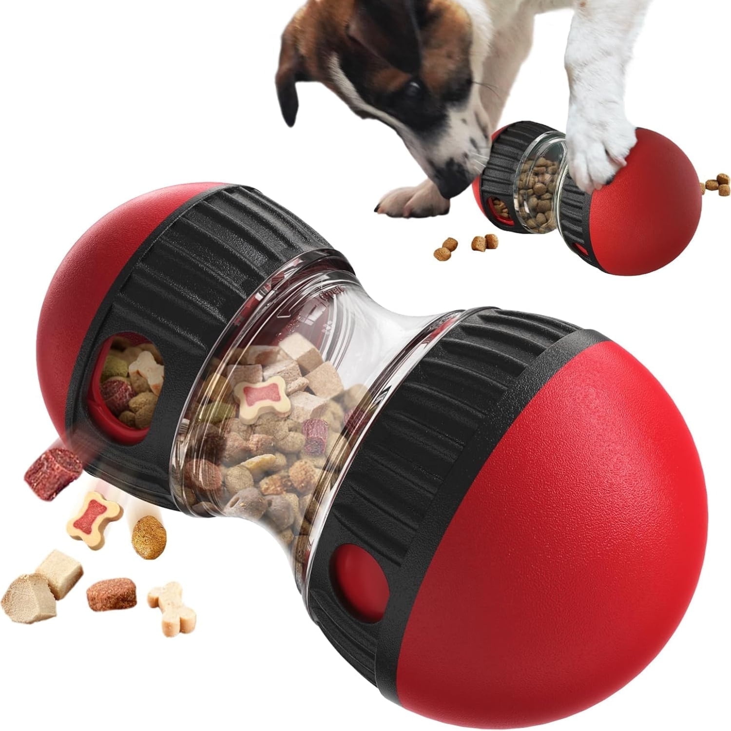 INTIGE Interactive Dog Toy, Adjustable Treat Dispenser, Puzzle Ball for ...
