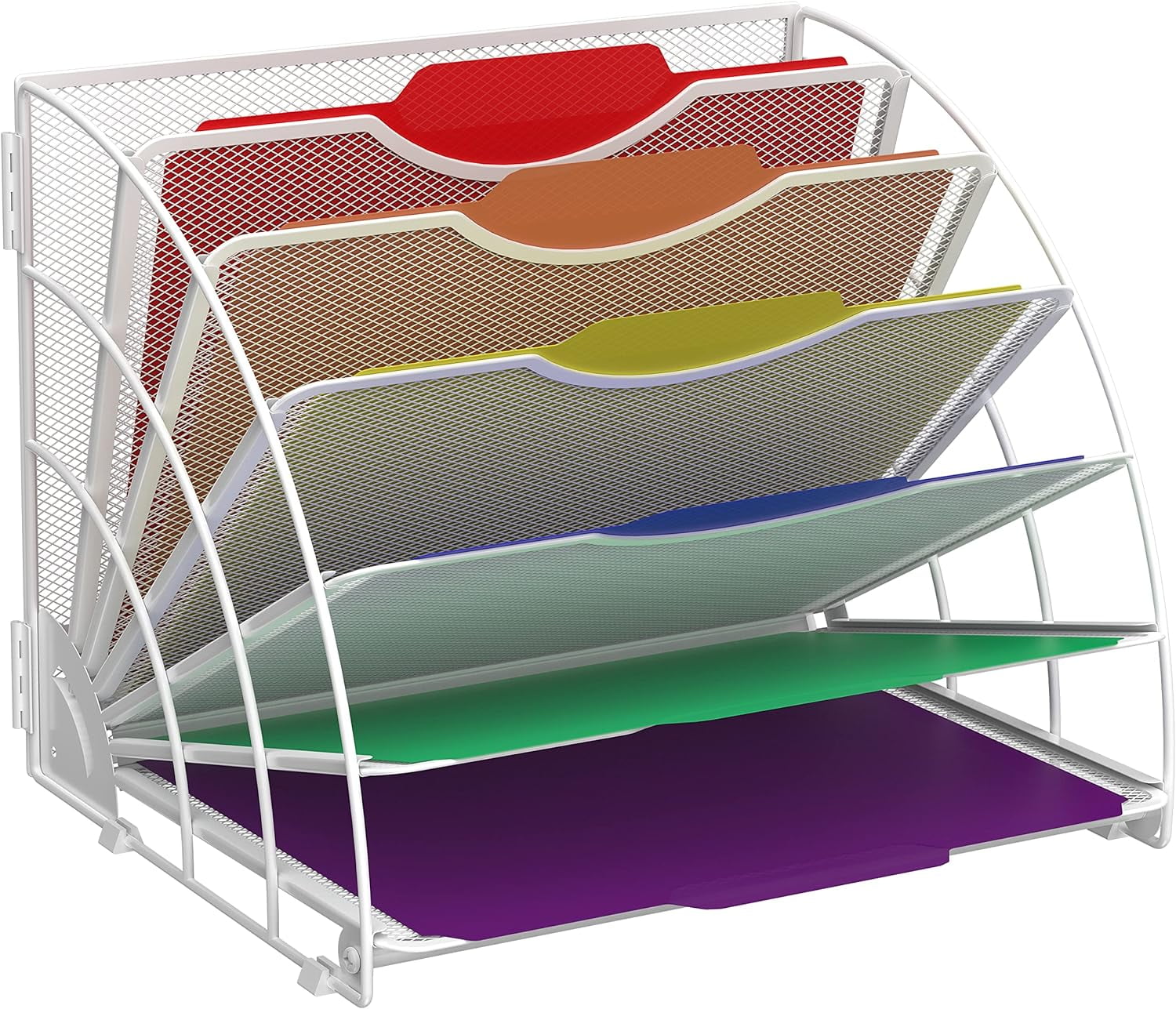 INTIGE Fan Shaped Document Organizer, 6 Compartment Office Folder ...