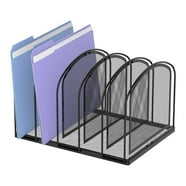 Staples Black Metal Incline Desktop File Sorter, 8 Compartments, Office ...