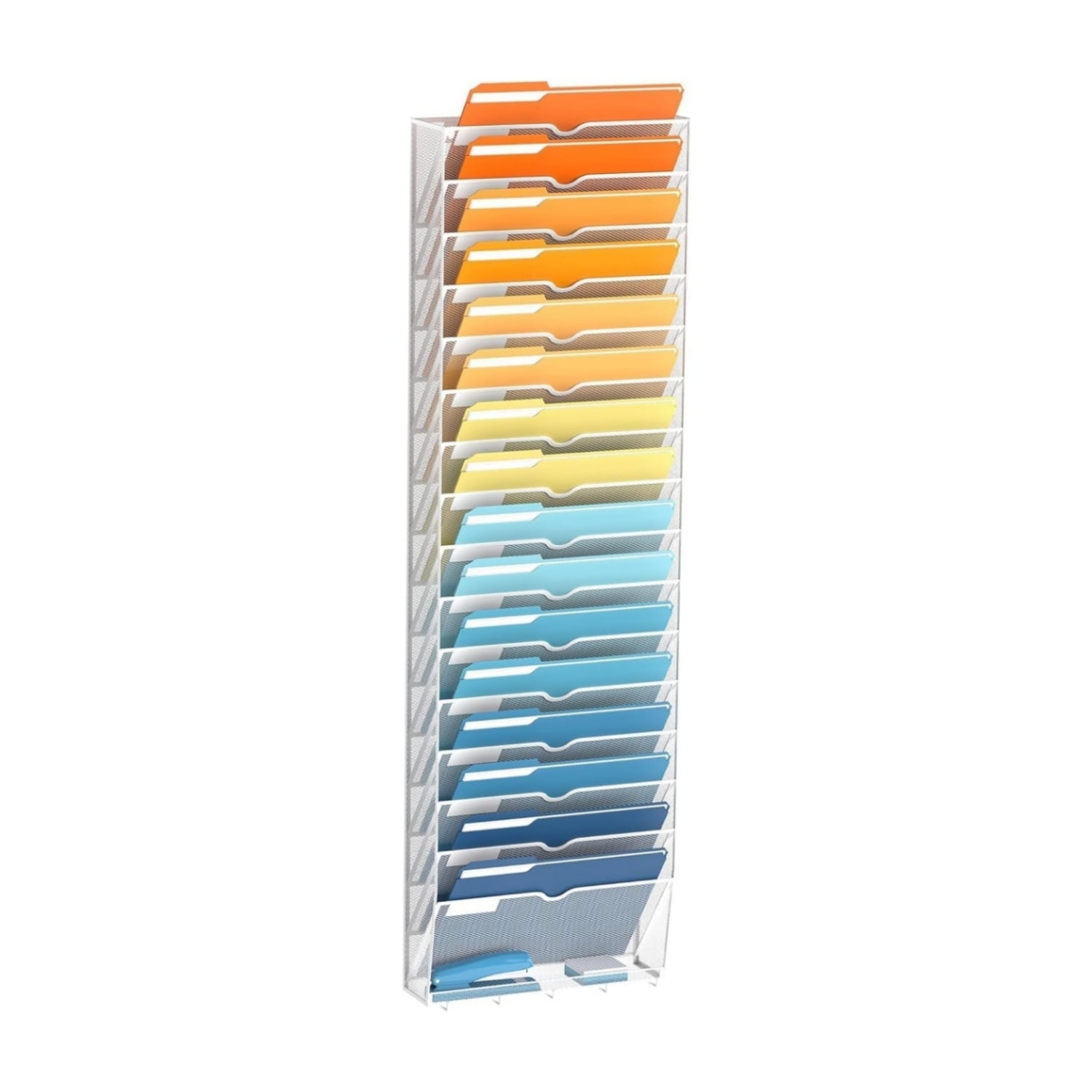 INTIGE Hanging File Organizer Wall File Holder, Wall Organizer for ...