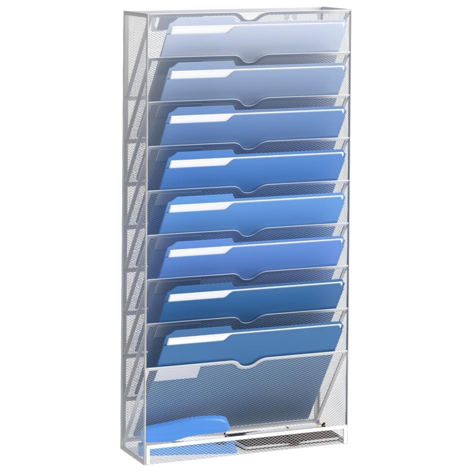 INTIGE Hanging File Organizer Wall File Holder, Wall Organizer for ...