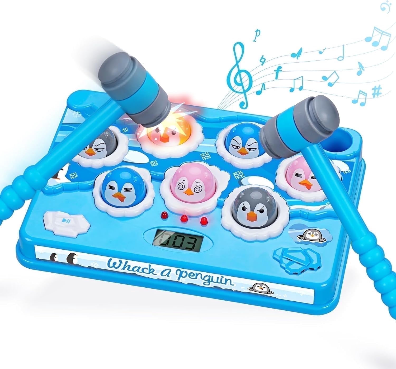 INTMEDIC Whack Penguins Toy for Kids Ages 3-8 with Music Light ...