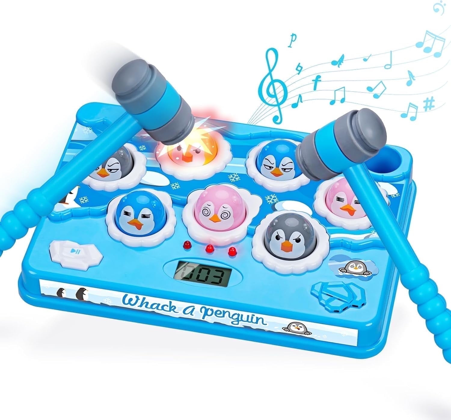 FS Interactive Whack a Mole Game with Music and Light for Kids 3-6 ...