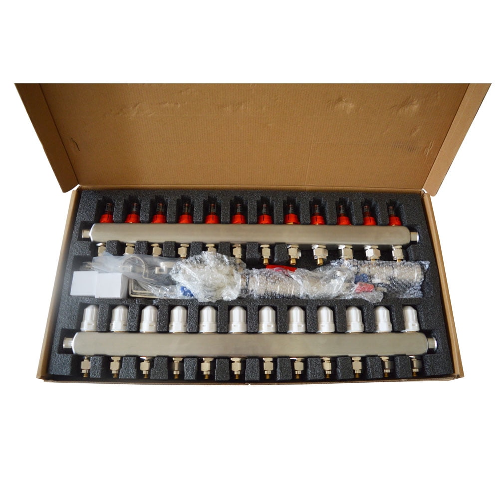 INTSUPERMAI 1/2" Radiant PEX Floor Heating Manifold Set Water ...