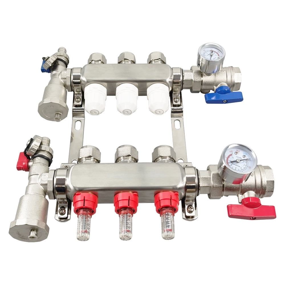 INTSUPERMAI 1/2" Radiant PEX Floor Heating Manifold Set Water ...