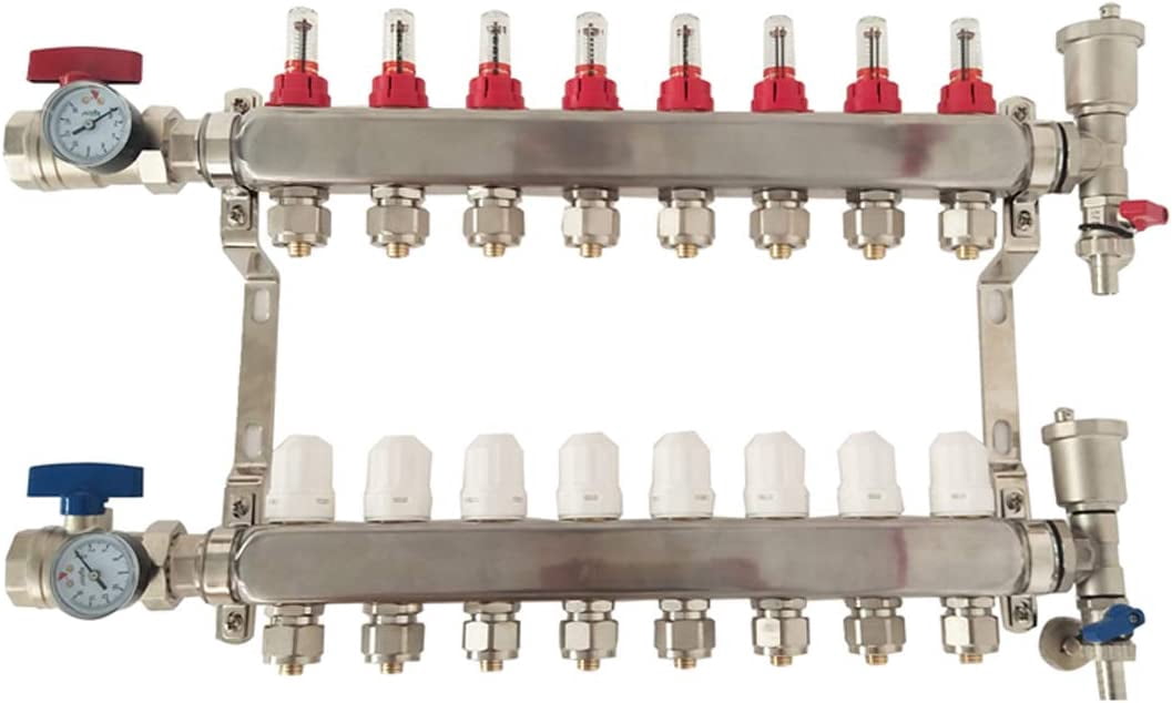 INTSUPERMAI 1/2" Radiant PEX Floor Heating Manifold Set Water ...
