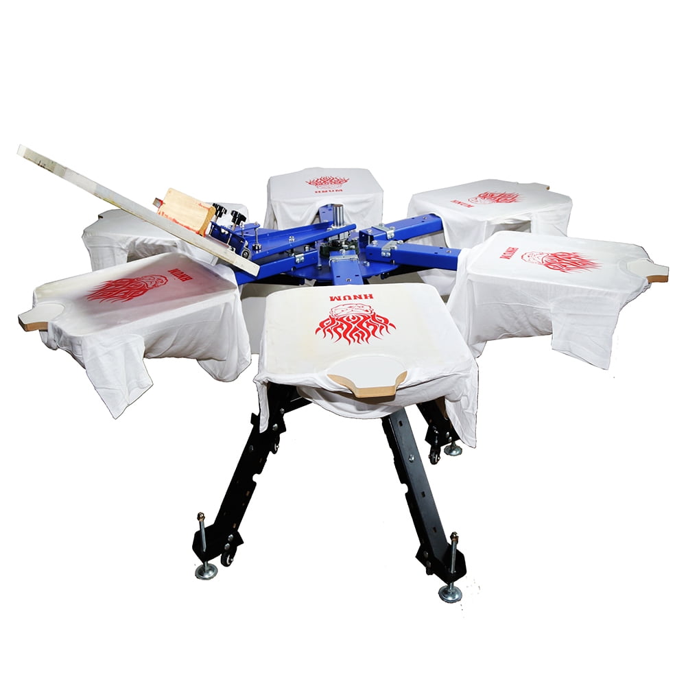 INTSUPERMAI 1 Color 6 Station Silk Screen Printing Machine Single ...