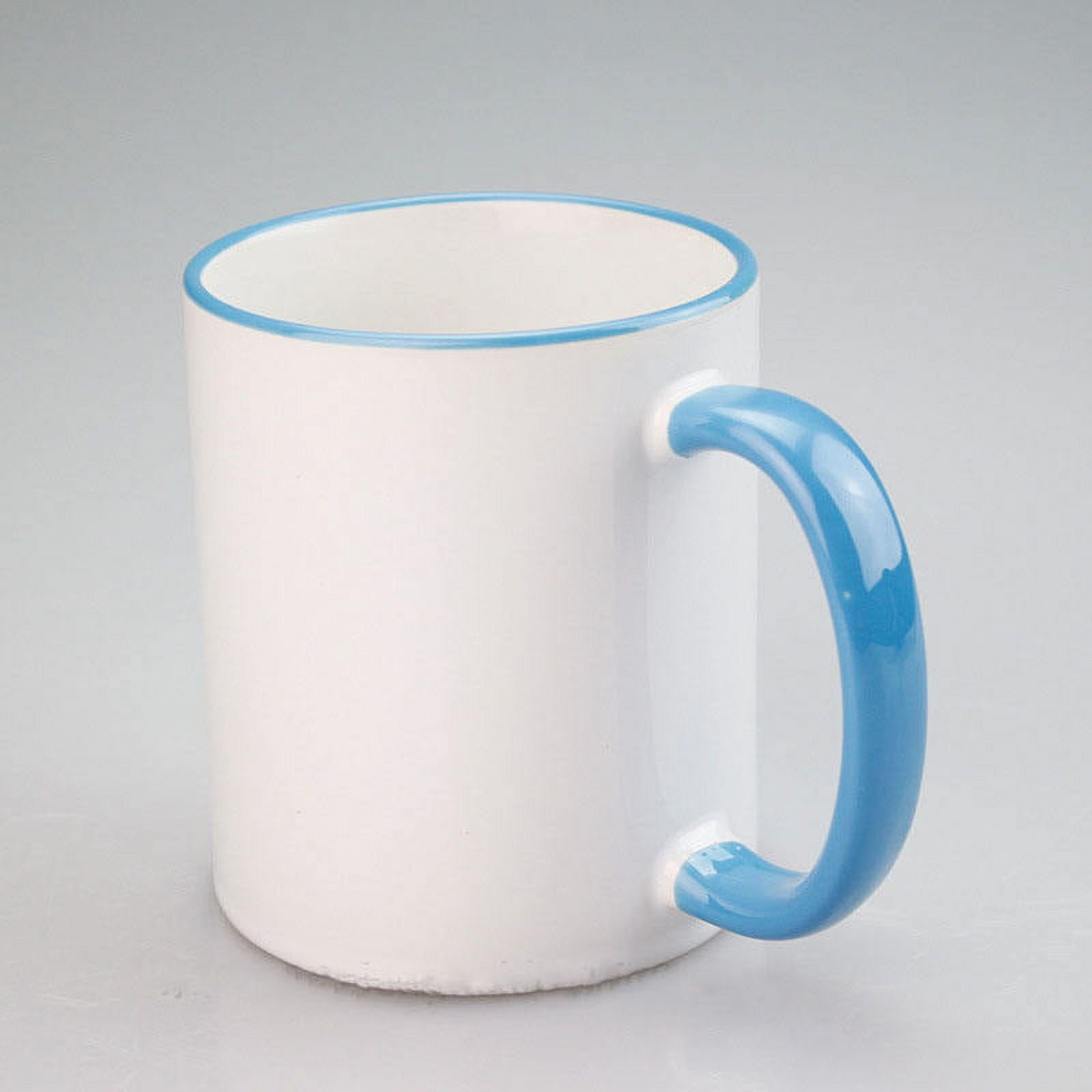 INTSUPERMAI 11oz Colorful Rim Handle Mugs Sublimation Blank Enamel ...