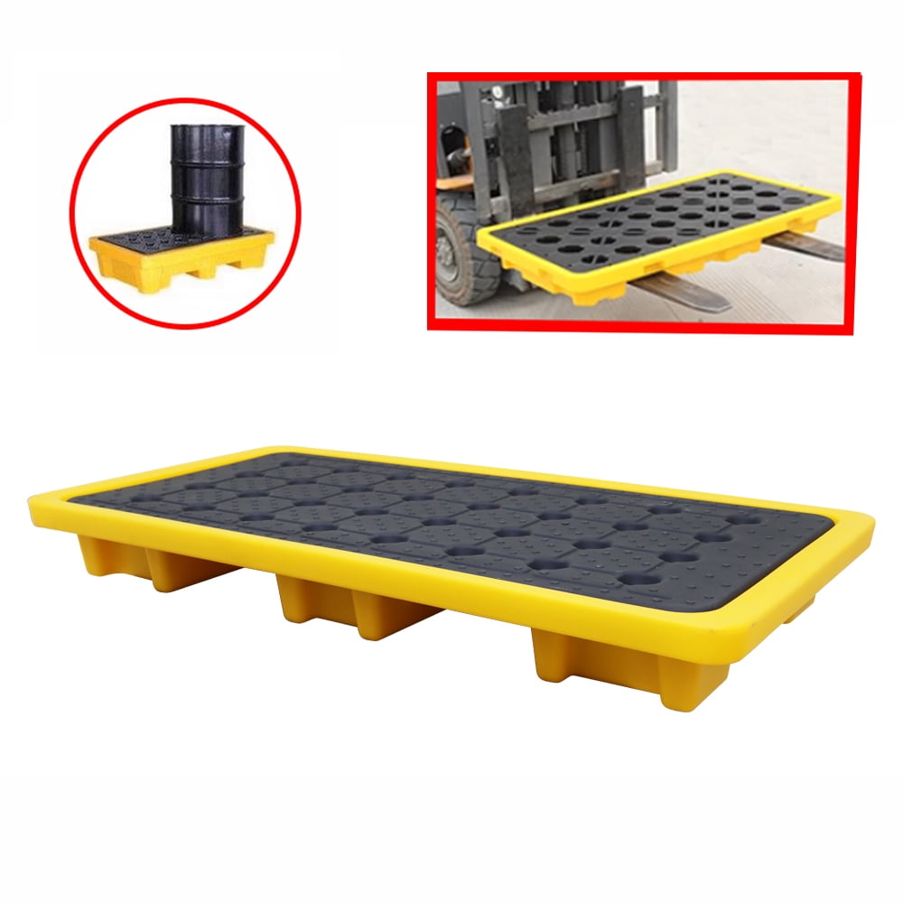 INTSUPERMAI 2 Drum Spill Containment Plastic Pallet Oil Barrel Leak ...