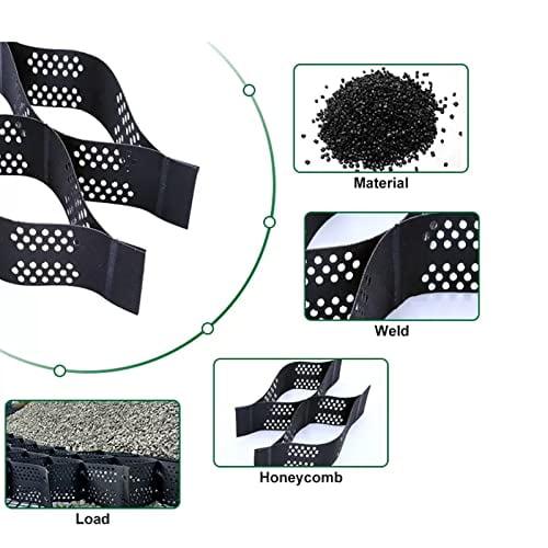 INTSUPERMAI 2" Thick Grid Ground Gravel Grid 8.2′*13.1′ HDPE Gravel ...