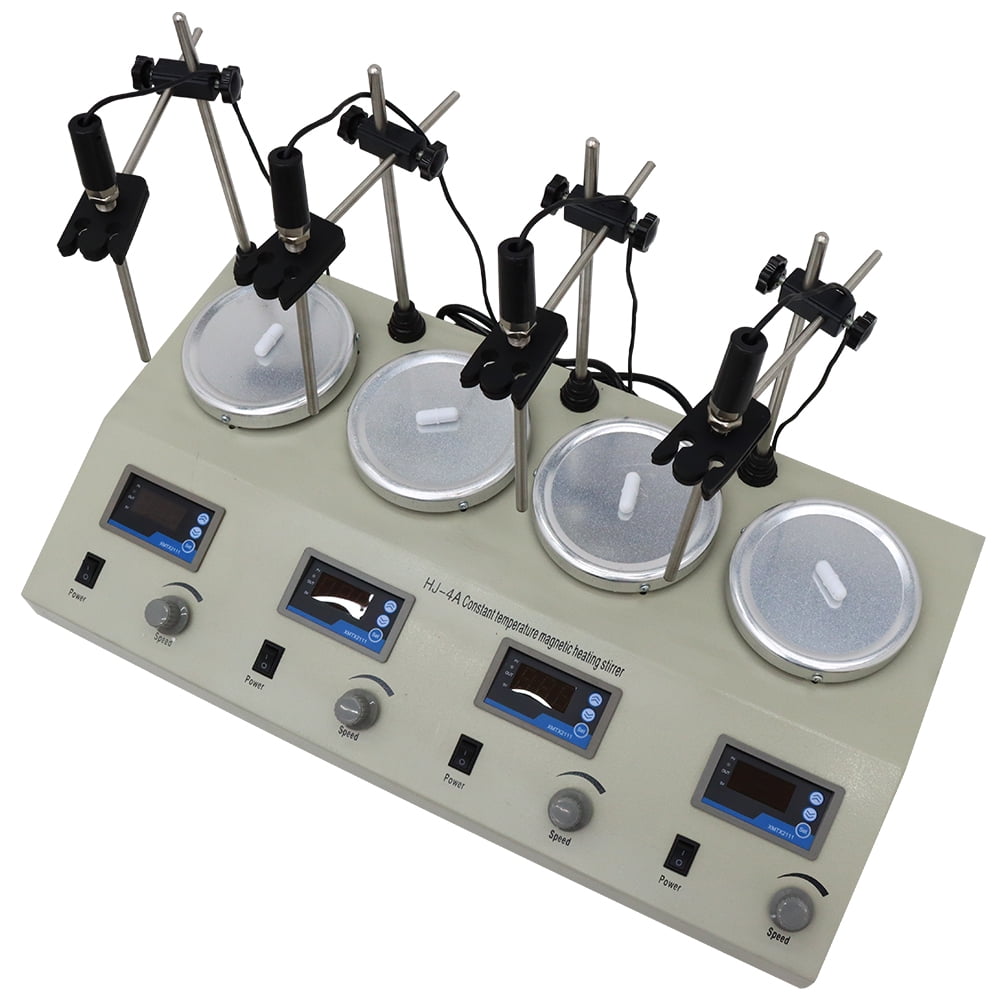 INTSUPERMAI 4 Heads Magnetic Stirrer with Hotplate Multi Unit Digital ...