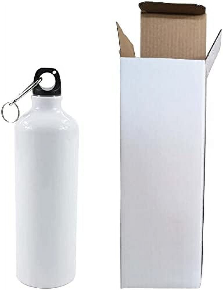 INTSUPERMAI 5pcs 750ml White Blank Coated Sublimation Aluminium Water ...