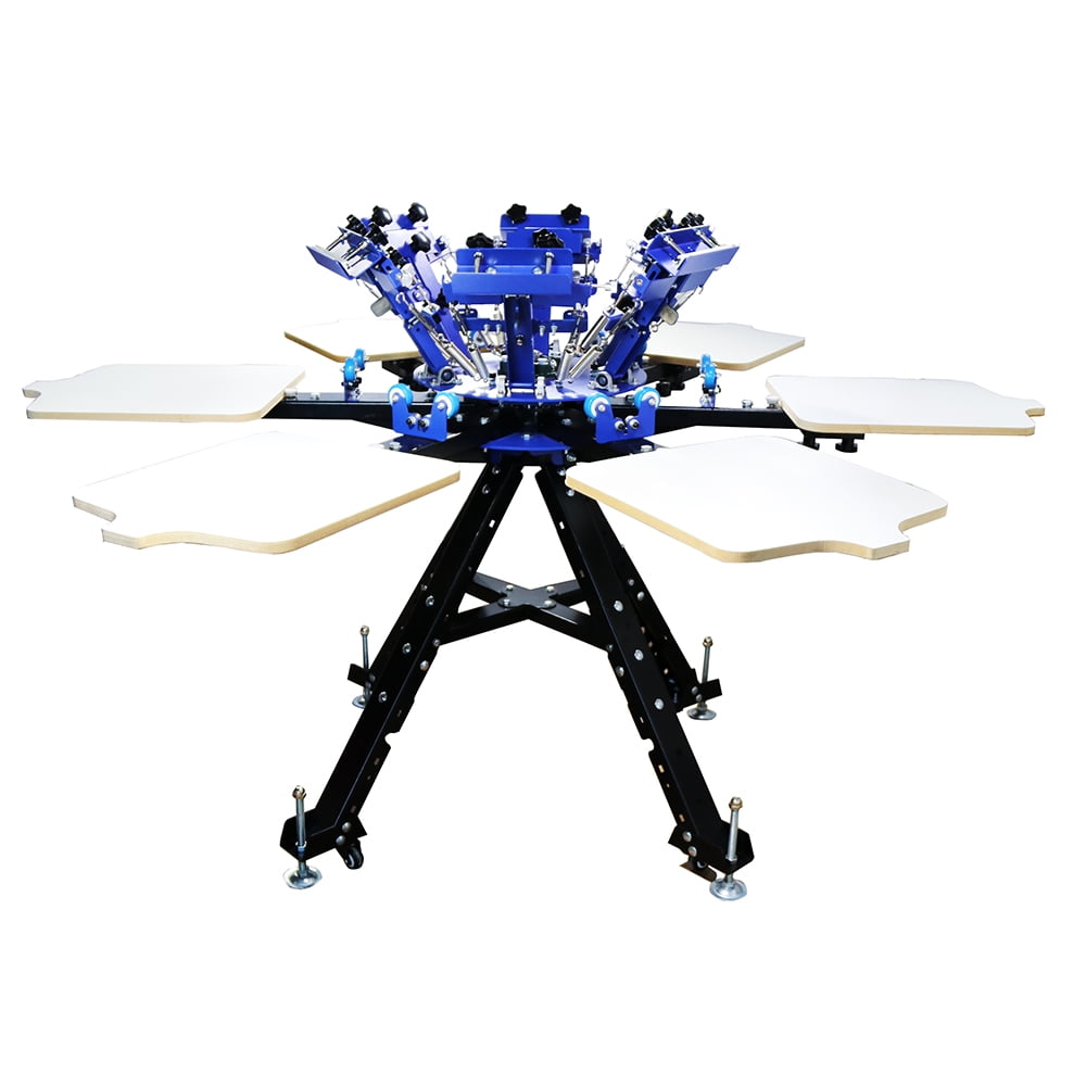 INTSUPERMAI 6 Color 6 Station Silk Screen Printing Press Micro ...