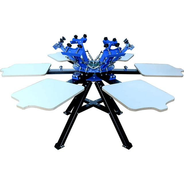 INTSUPERMAI 6 Color Silk Screen Printing Press Manual Screen Printing ...