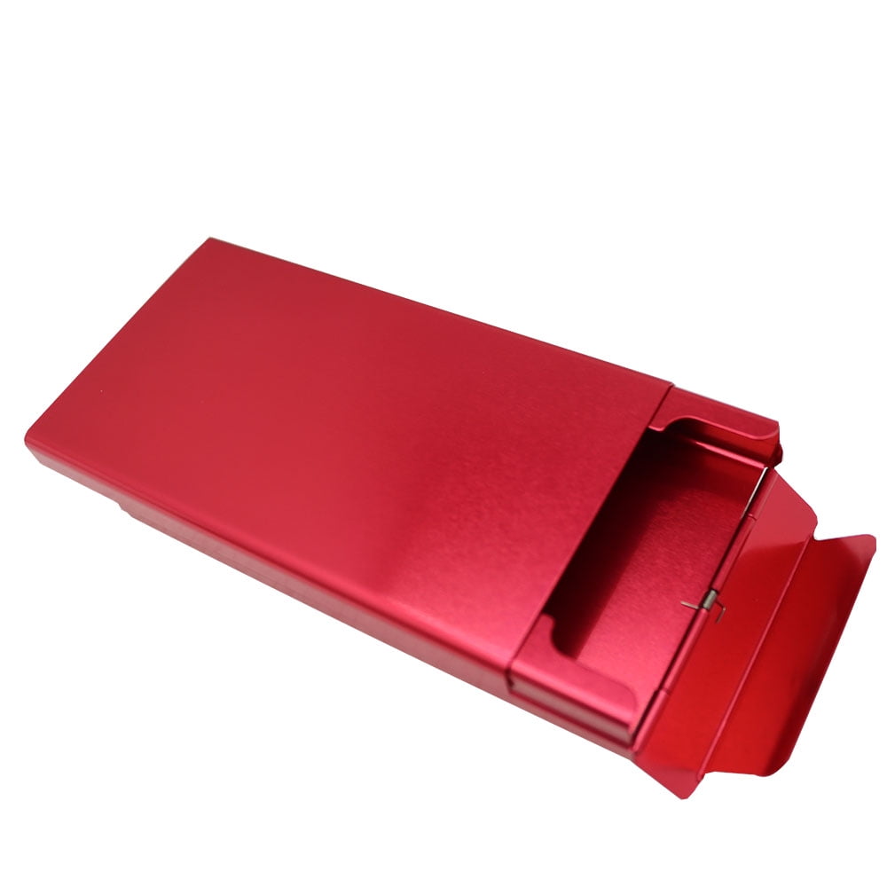 INTSUPERMAI Aluminum Cigar Case Cigarette Pocket Box 100mm Red ...