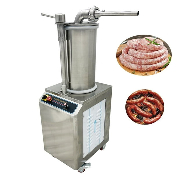 INTSUPERMAI Automatic Hydraulic Sausage Stuffer 26L Meat Processing ...