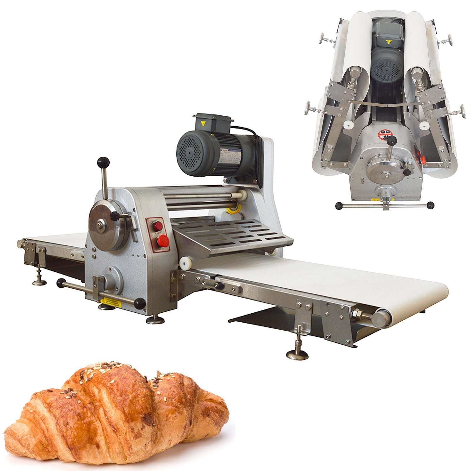INTSUPERMAI Automatic Tabletop Croissant Dough Sheeter Pastry Sheeter ...