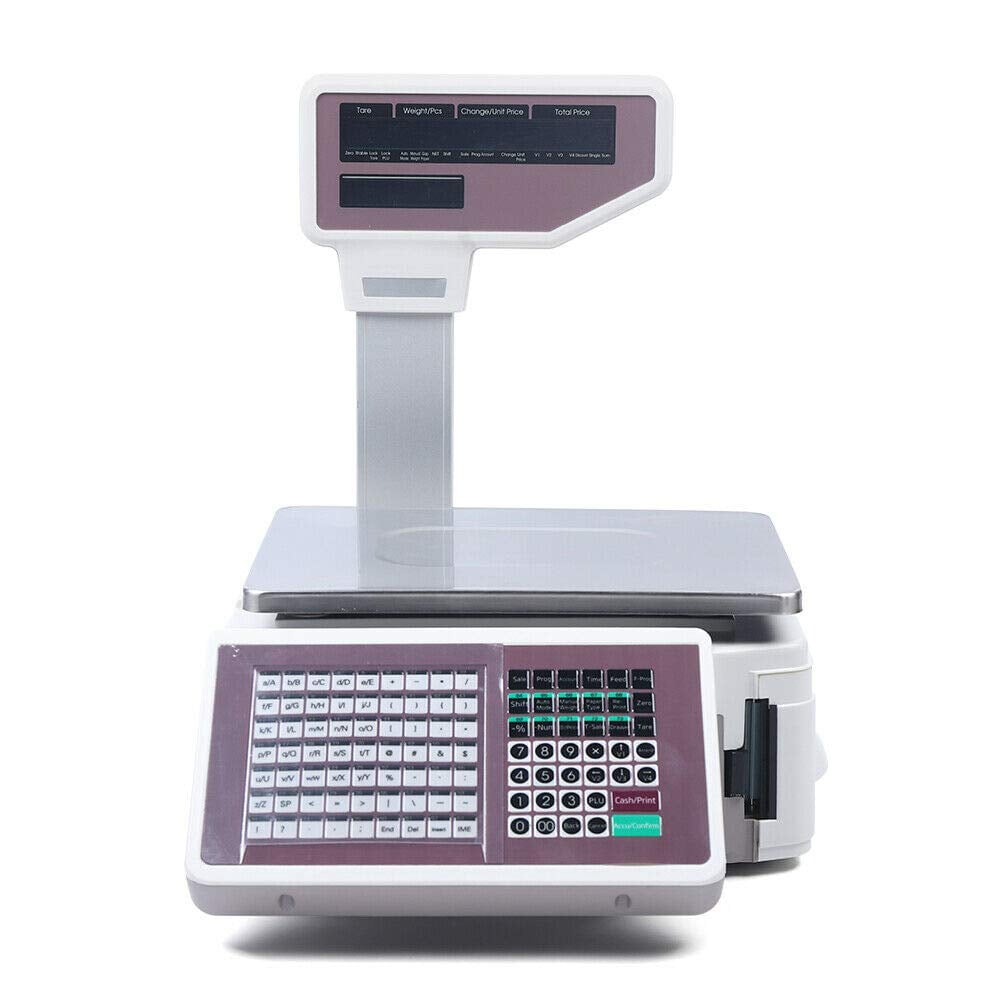 INTSUPERMAI Digital Price Computing Scale with Thermal Label Printer ...