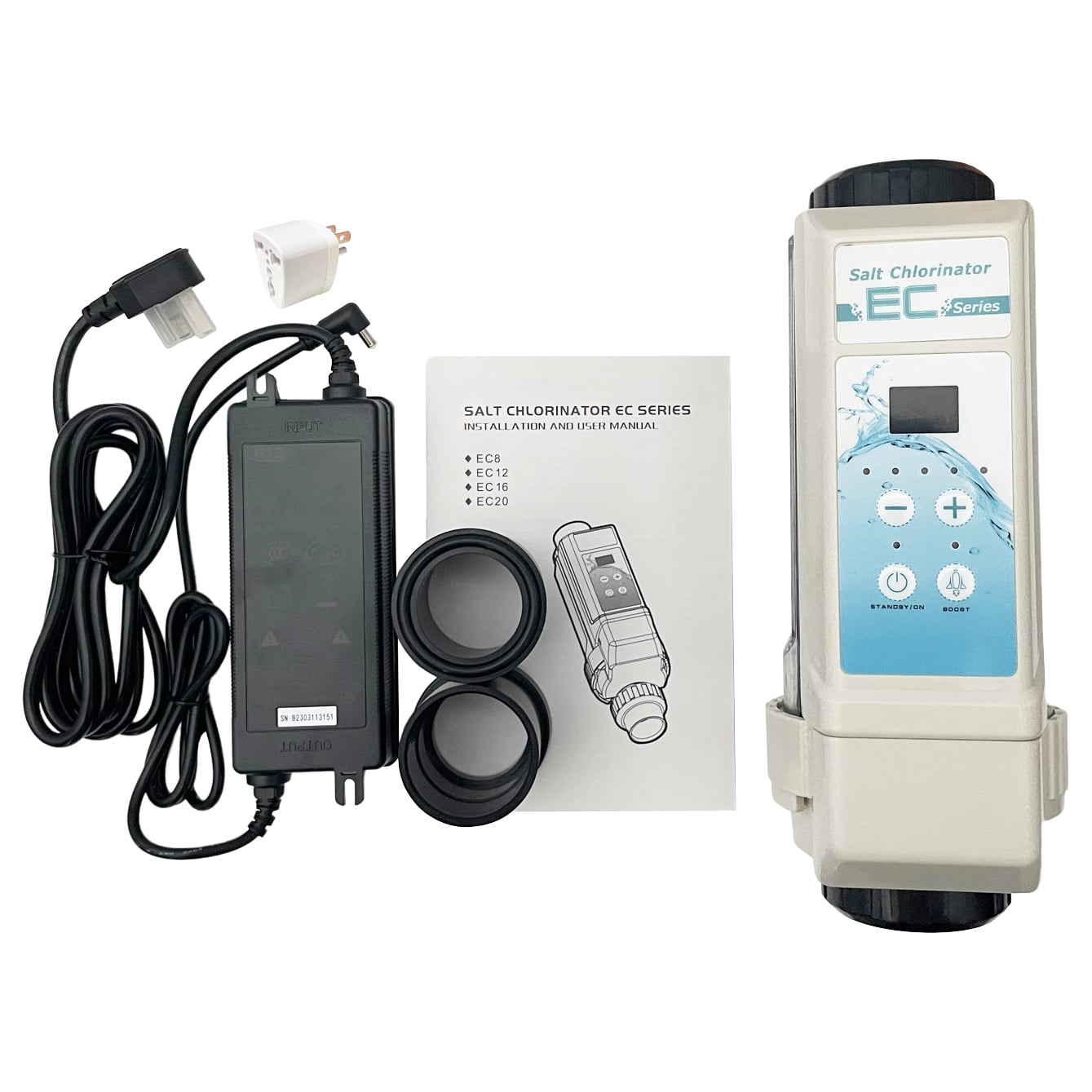 INTSUPERMAI EC08 Pool Electrolytic Salt Chlorinator Pool Disinfectant ...