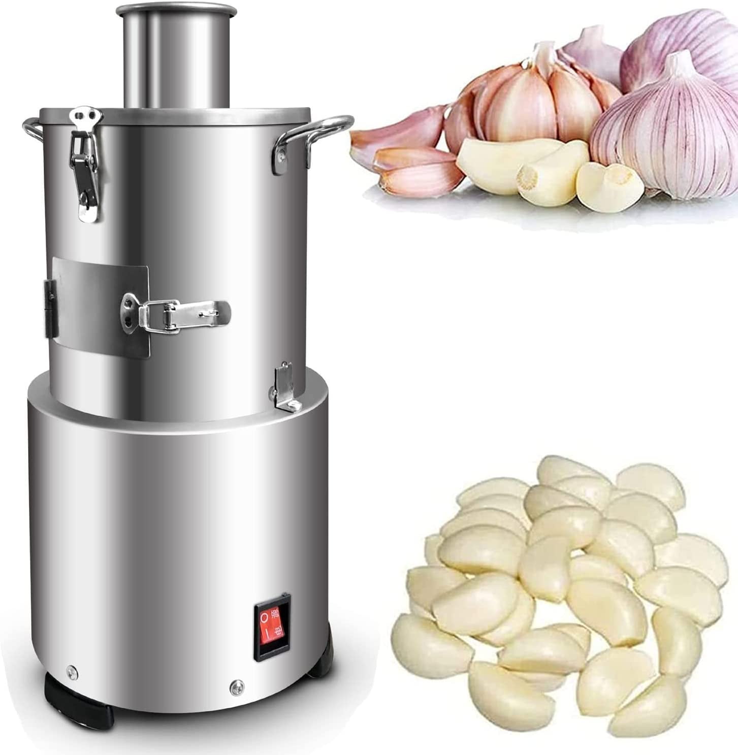 INTSUPERMAI Automatic Electric Garlic Peeler, Stainless Steel, 30kg/h ...