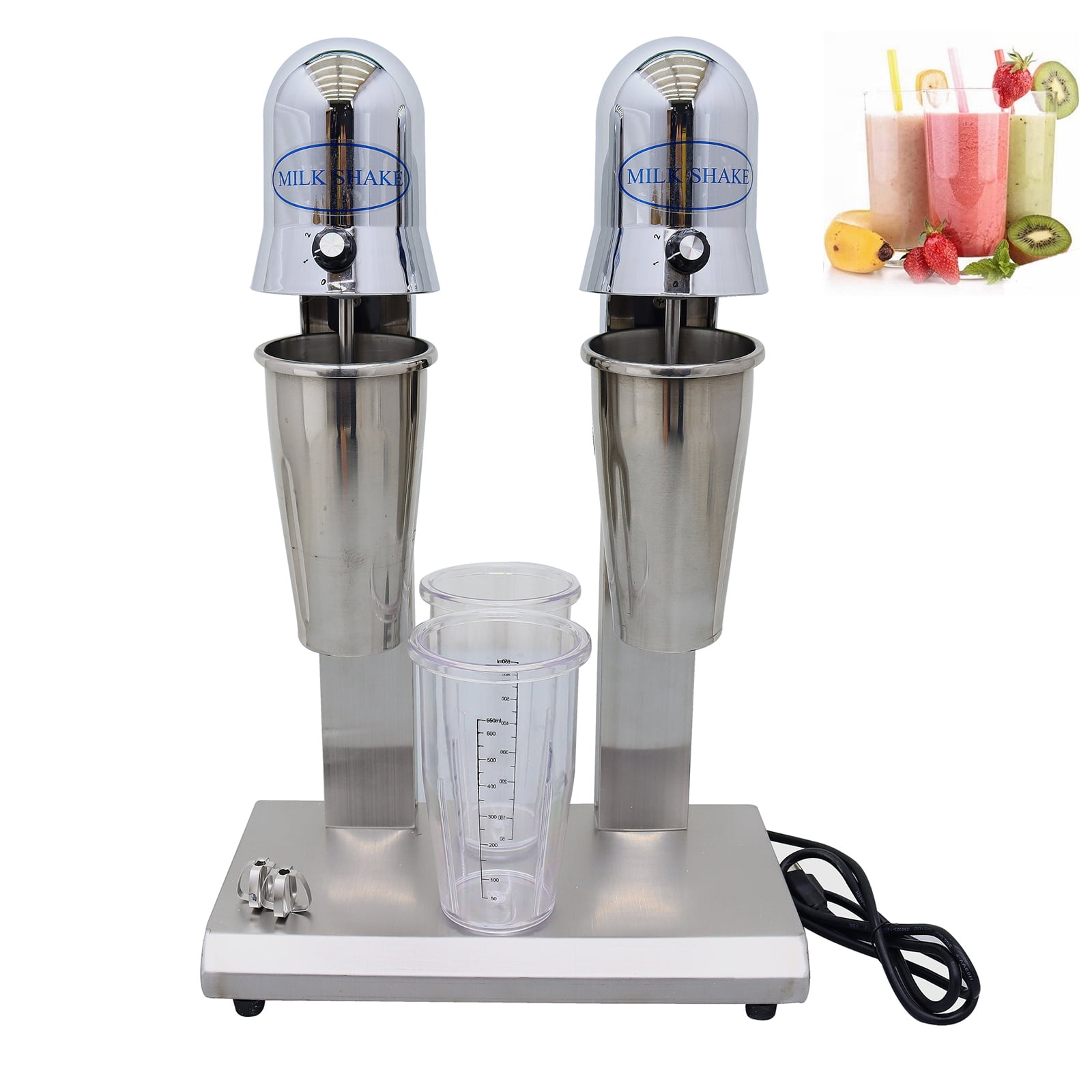 intsupermai Electric Milkshake Maker, Dual Head Smoothie Mixer ...