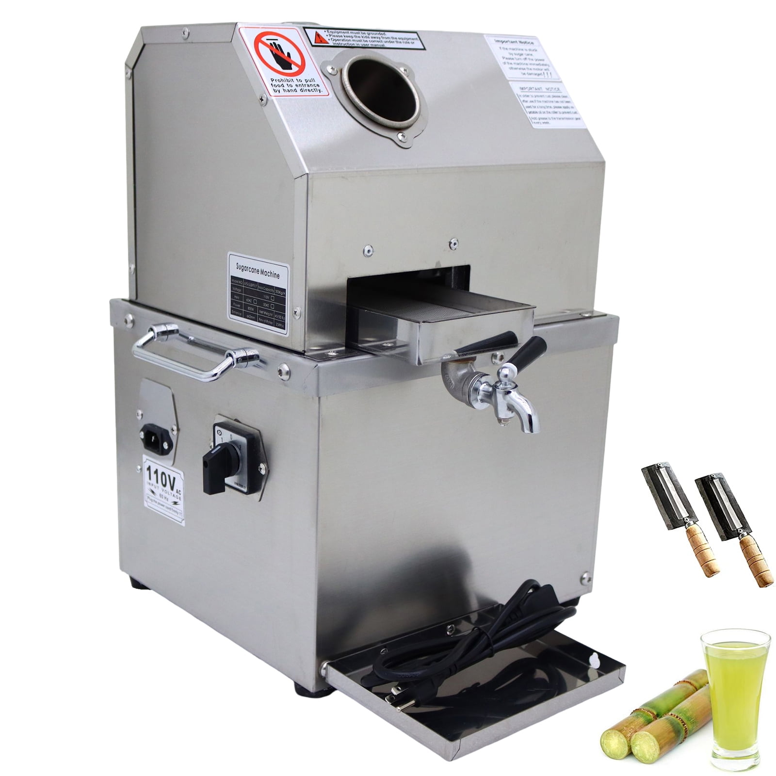 INTSUPERMAI Electric Juicer Press Machine for Sugar Cane, Sweet Sorghum ...