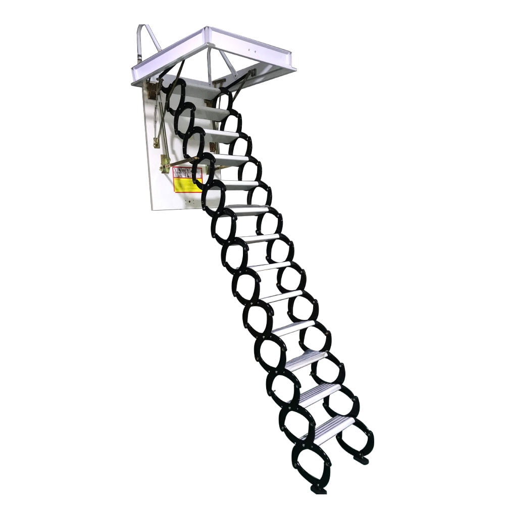 INTSUPERMAI Folding Ladder Loft Stairs Ceiling Mounted Attic Ladder 13 ...