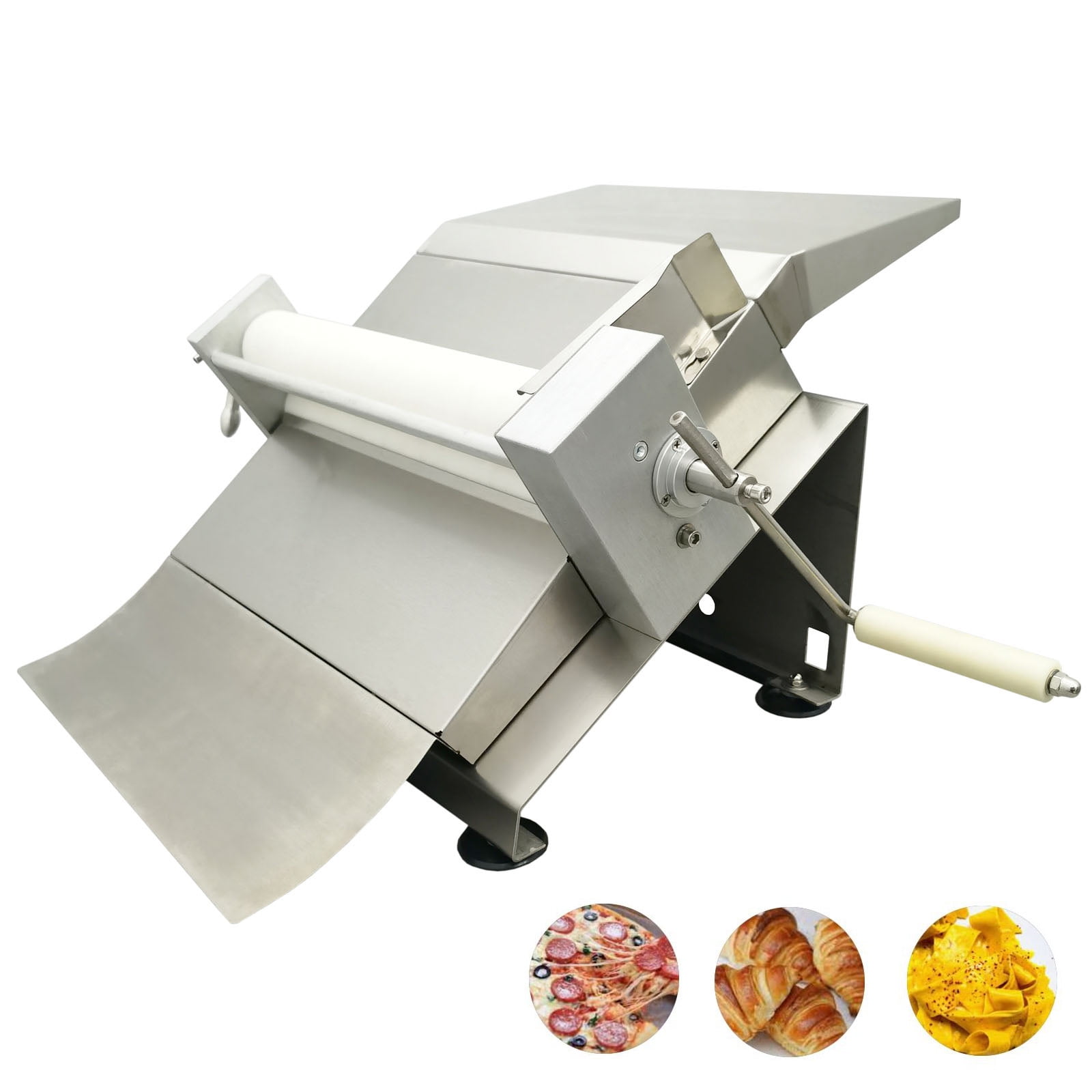 INTSUPERMAI Hand Crank Dough Roller Sheeter Machine Croissant Bread ...