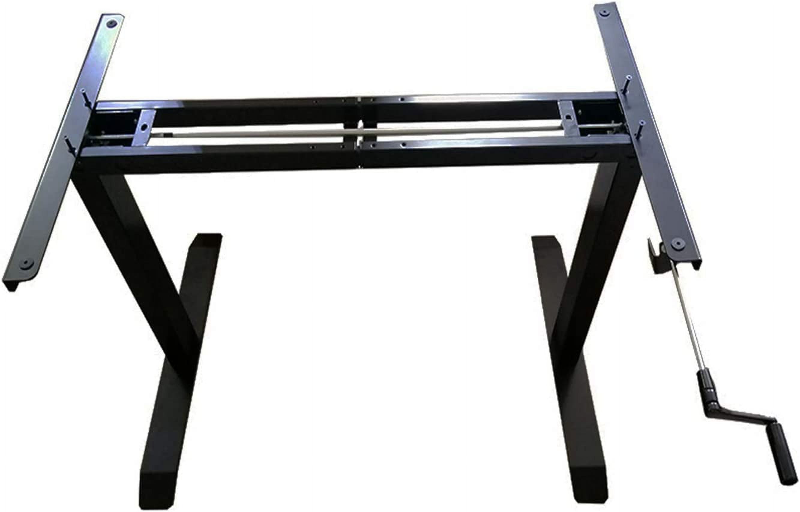 INTSUPERMAI Hand Crank Stand up Desk Frame Black Height Adjustable for ...