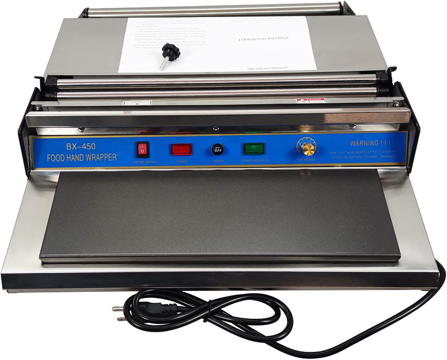 INTSUPERMAI Hand Wrapping Machine 17.8 Inch Impulse Sealer Heat Cutting ...