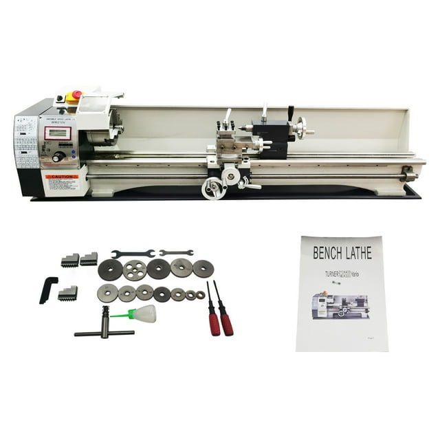 INTSUPERMAI High Precision Mini Metal Lathe 8x39 Inch Bench Top Lathe ...
