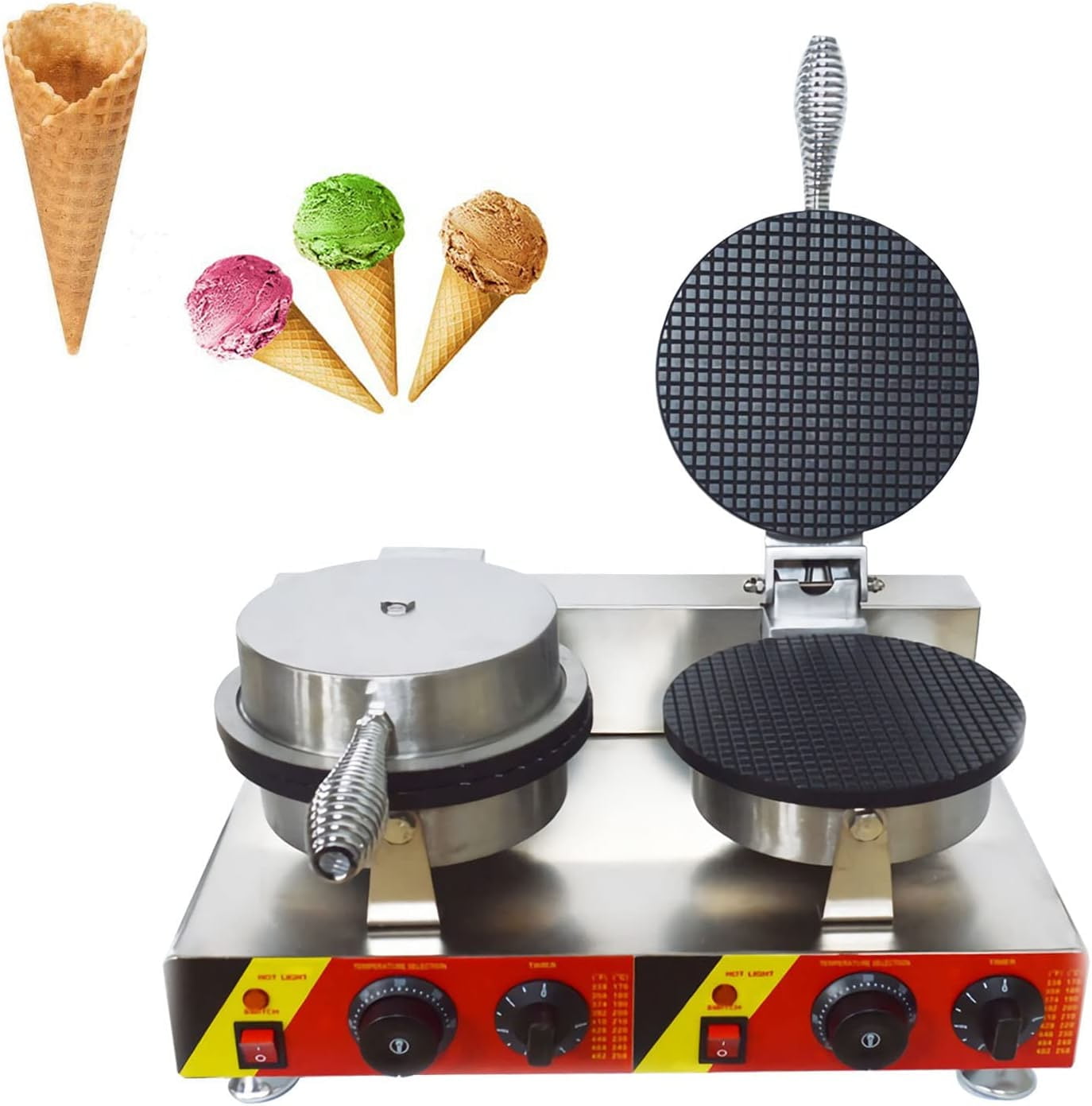 INTSUPERMAI Ice Cream Cone Waffle Maker Egg Roll Making Machine ...
