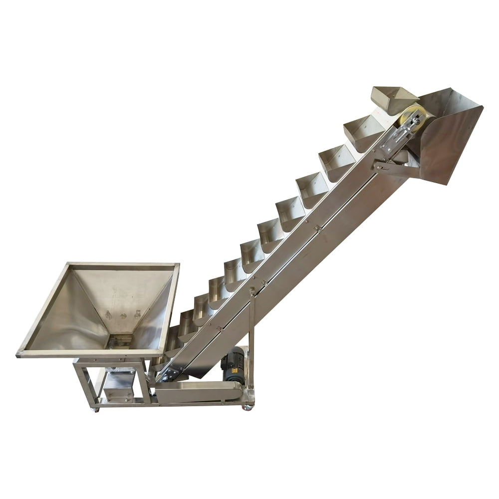 INTSUPERMAI Inclined Bucket Elevator Rice Nut Granule Lifting Conveyor Stainless Steel - Walmart.com