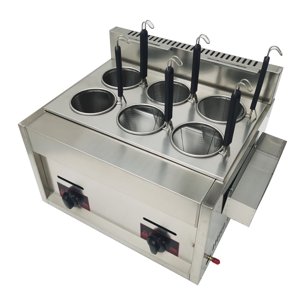 INTSUPERMAI Large LP Gas Pasta Cooker, 6 Holes Dumpling Maker, Stainless Steel Noodles Machine ...