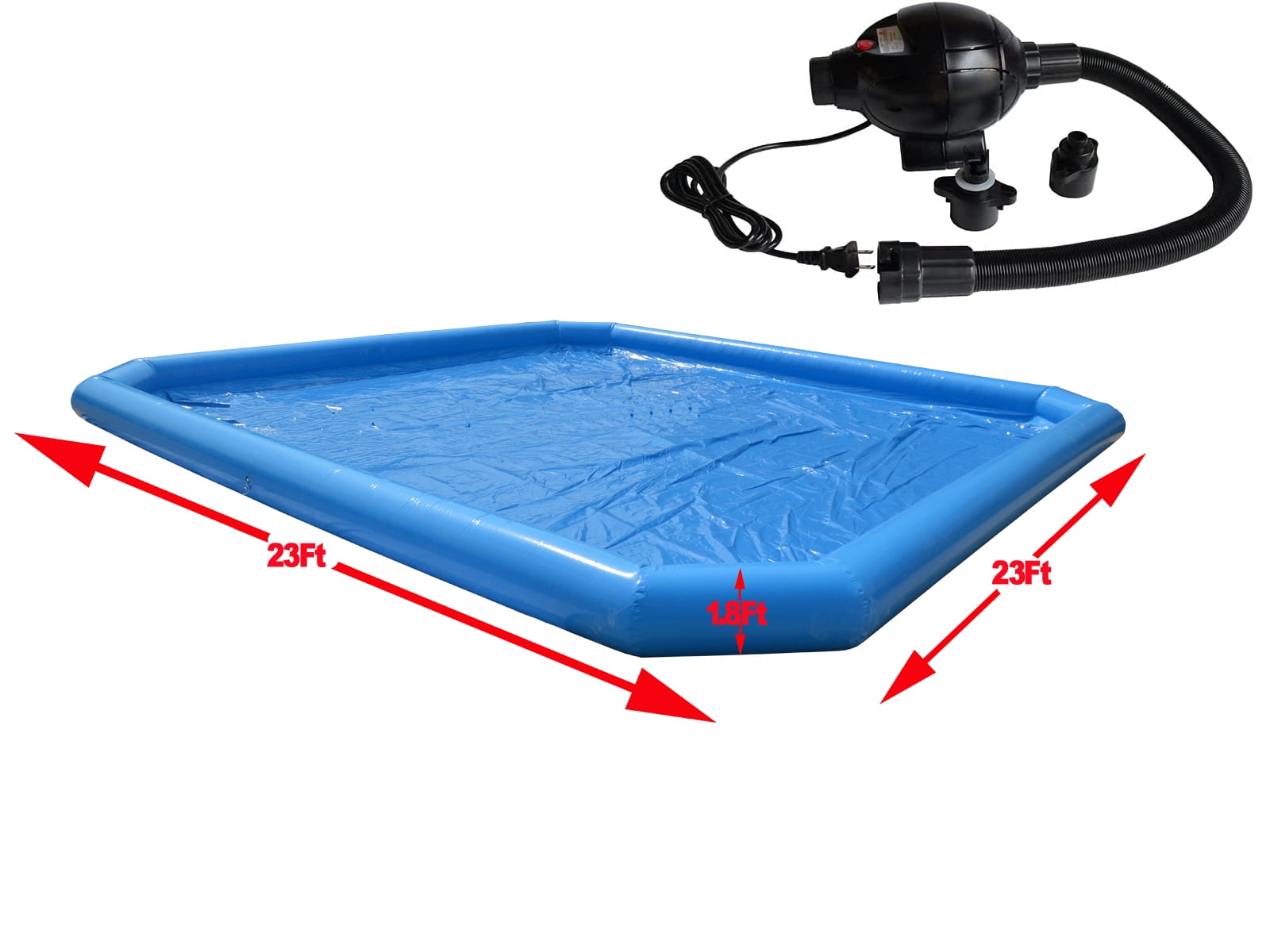 INTSUPERMAI Large Inflatable Swimming Pool for Outdoor Play Summer Fun ...