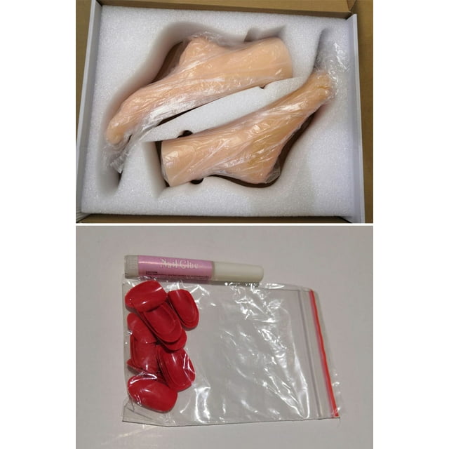 Intsupermai Lifesize Feet Model Display Model Silicone Female Mannequin Foot Display For Jewerly