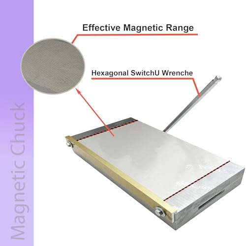 INTSUPERMAI Magnetic Chuck 6 X 12 Inch Fine Pole Permanent Magnetic ...