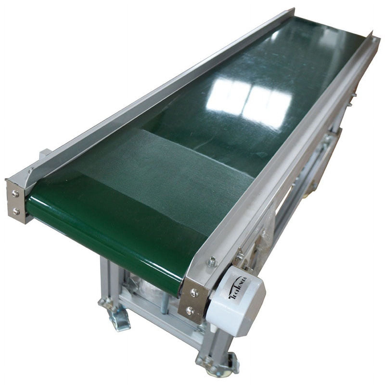 INTSUPERMAI PVC Conveyor Belt Double Baffle Inclined Wall Green 59"*11. ...
