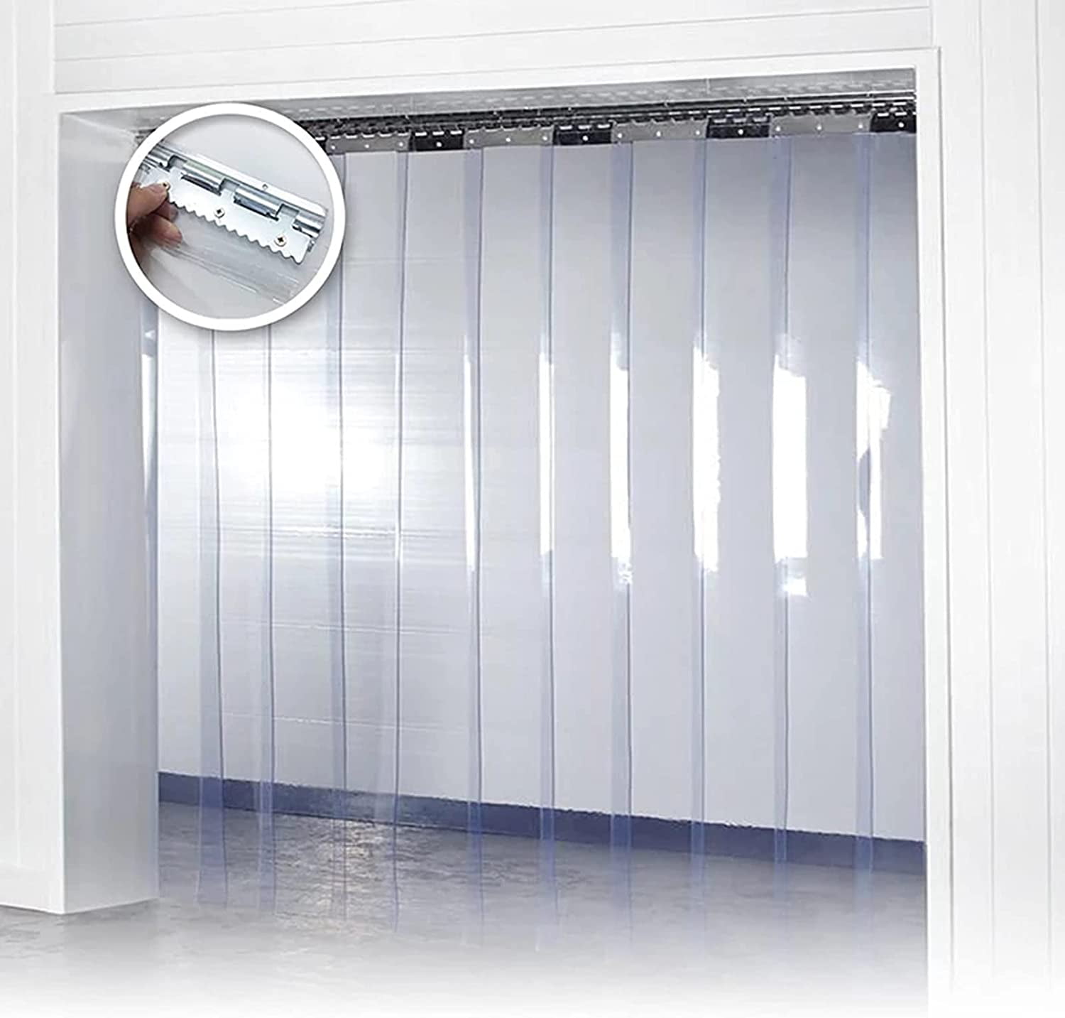 INTSUPERMAI PVC Strip Door Curtain Freezer Walk Door Vinyl Curtain 96 ...