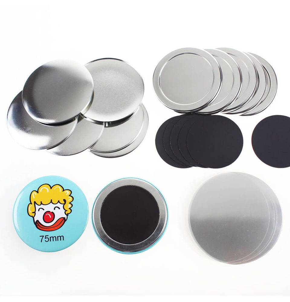 INTSUPERMAI Round 75mm Rubber Fridge Magnetic Button Badge 100 Sets ...
