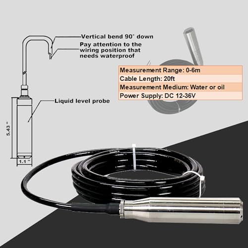 INTSUPERMAI Smart Water Level Sensor, Submersible Level Transmitter ...