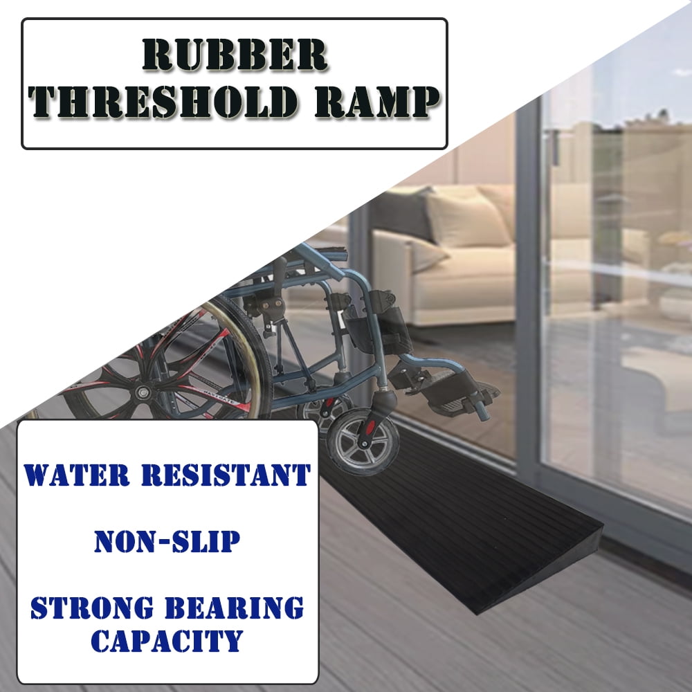 INTSUPERMAI Solid Non-Slip Rubber Threshold Ramp Curb Ramp 35.4"x5.9"x0 ...