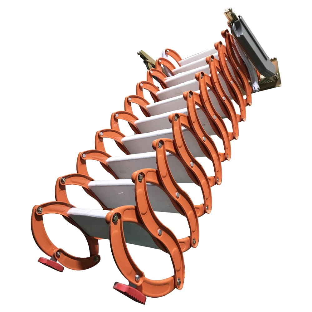 INTSUPERMAI Wall Mounted Telescopic Pull-down Attic Ladder Stairs ...