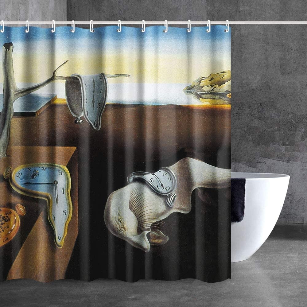 INVIN ART Bathroom Shower Curtain Set The Persistence of Memory by ...
